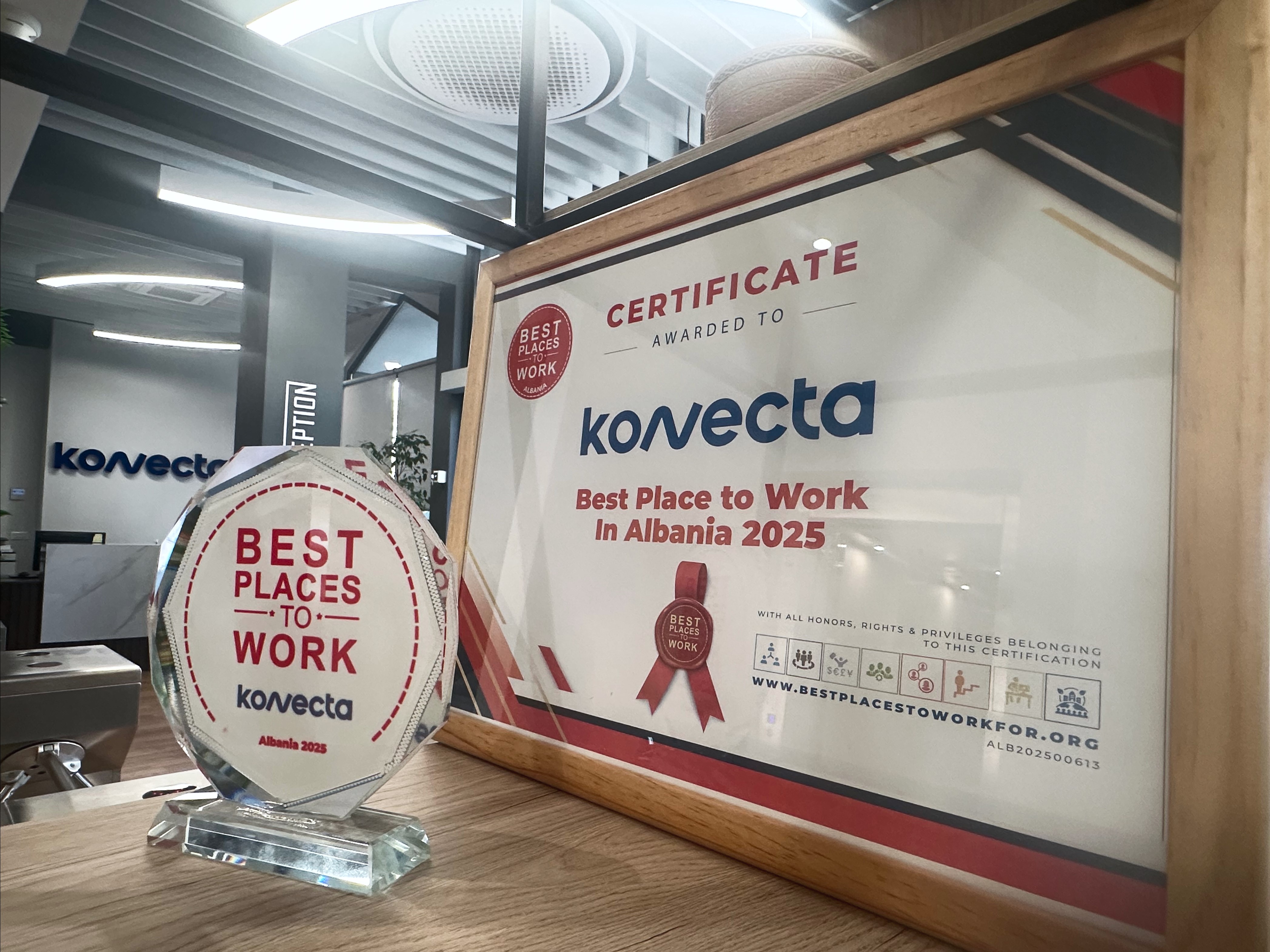 Konecta Achieves Best Places To Work Recognition in Albania for 2025
